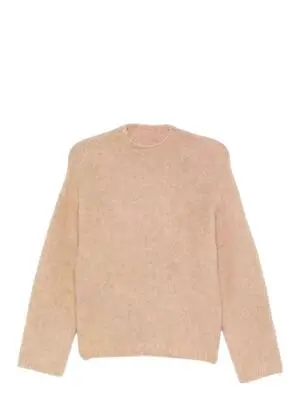 FORTE_FORTE Long-sleeved Crew-neck Sweater - Neutrals