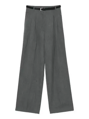 JUUN.J Belted Pleated Trousers - Grey