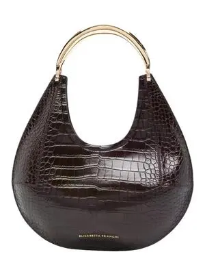 Elisabetta Franchi Crocodile-effect Tote - Brown