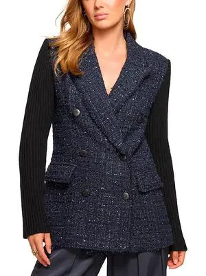 Ramy Brook Elsa Blazer - Navy Tweed