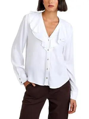 Bella Dahl Ruffled Blouse White