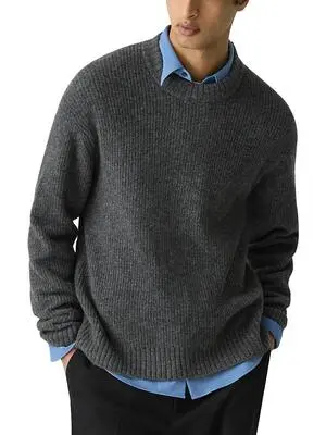 Theory Astor Crewneck Sweater - Charcoal
