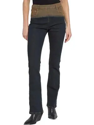 Lyssé Ceri High-rise Slim Flared Jeans - Dip Dye Black