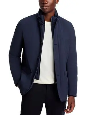 Herno Waterproof Blazer With Windguard Jacket - Navy
