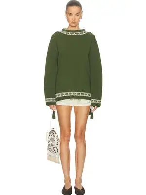 BODE Moritz Sweater - Green Multi