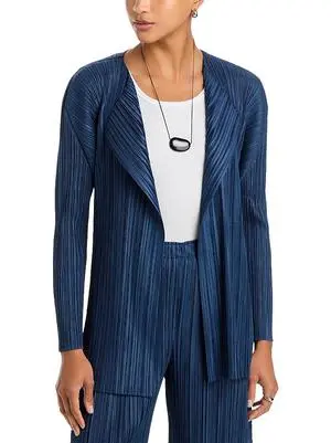 Issey Miyake Mellow Pleats Jacket - Navy