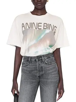 ANINE BING Cade Tee Northern Lights - Off White