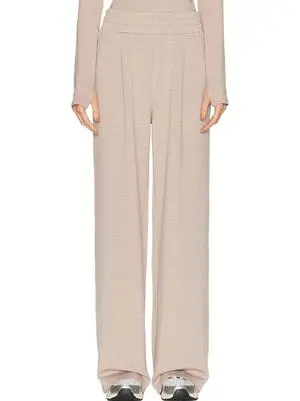 Varley The Extra Wide Leg 32 Pant Taupe Marl