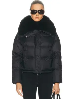 YVES SALOMON Short Down Jacket - Noir