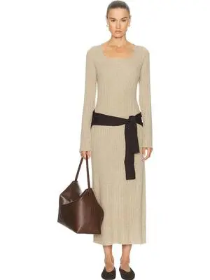 Guest In Residence Wide Ribbed Cashmere Dress - Taupe