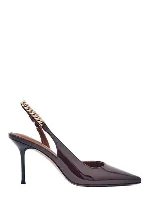REISS Patent-Leather Slingback Heels