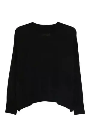 Laboratorio Capri Long-sleeved Knitted Sweater - Black
