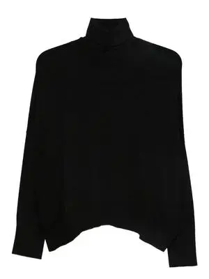 Laboratorio Capri Roll-neck Knitted Sweater - Black