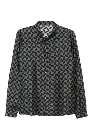 LAURA-URBINATI Geometric-print Shirt - Grey