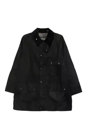 Barbour Corduroy-collar Coat - Black