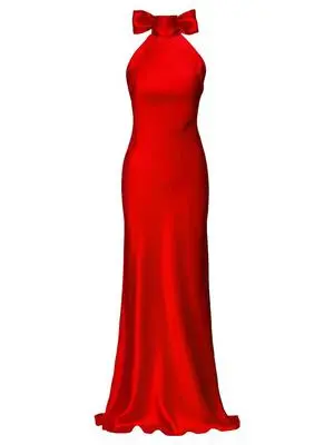 IL VOLO Halterneck Maxi Dress - Red