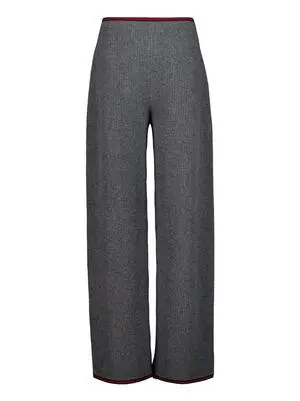 Gucci Felted Knit Straight Trousers - Grey