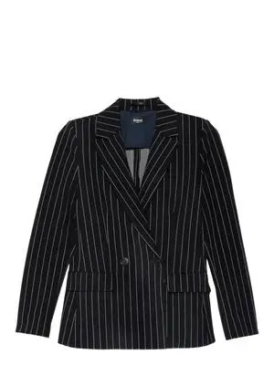 Marella Pinstripe Double-breasted Blazer - Blue