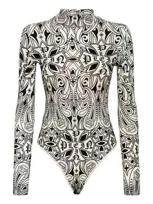 Philipp Plein Gothic Plein Bodysuit - Neutrals