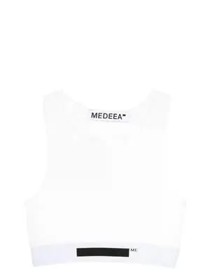 MEDEEA Logo-detail Crop Top - White