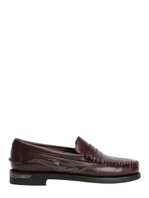 SEBAGO Dan El Paso Embroidered Penny Loafers - Brown