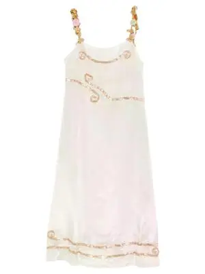 BODE Lido Strappy Embellished Dress - Neutrals