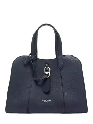Giorgio Armani Leather Tote - Black