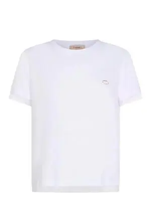 TWINSET Cotton T-shirt With Logo Detail - White