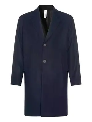 HEVO Button-fastening Coat - Blue