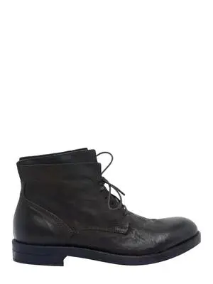 PAWELK'S Leather Lace-Up Boots