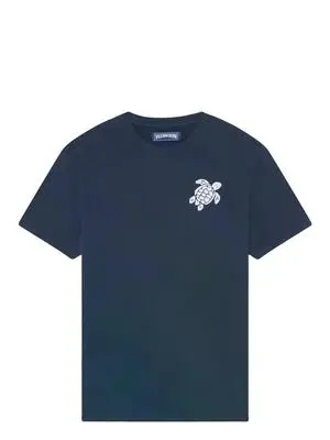 Vilebrequin Crew-neck Turtle-embroidery T-shirt - Blue