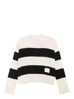 Laboratorio Capri Striped Knitted Sweater - White
