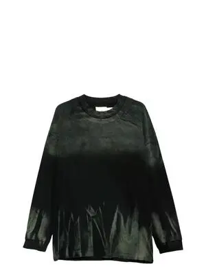 FENG CHEN WANG Dip-dye Long-sleeved Sweatshirt - Green