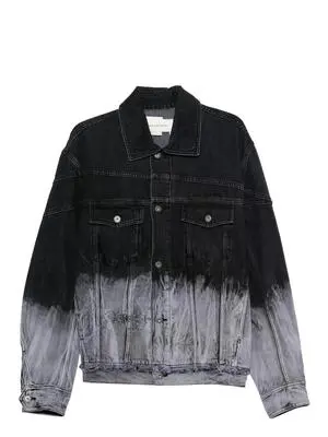 FENG CHEN WANG Dip-dye Denim Trucker Jacket - Black