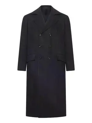 Kiton Buttoned Double-breasted Coat - Black