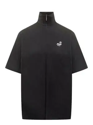 MSGM Half-Zip T-Shirt Black