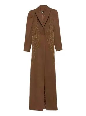 M.MARQUISE Roana Bead-embellished Coat - Brown