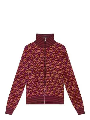 Malìparmi Geometric-pattern Zip-up Cardigan - Red