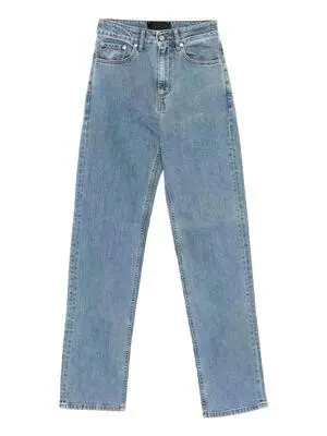 MEDEEA High-waisted Straight-leg Jeans - Blue