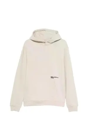 Karl Lagerfeld Logo Hoodie - Neutrals