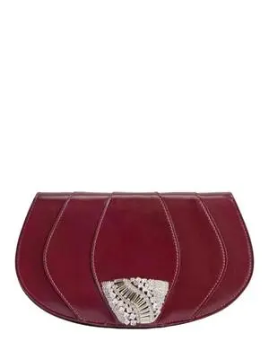 GIUSEPPE ZANOTTI Orbits Leather Clutch - Red