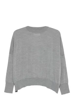 Laboratorio Capri Ribbed Crew Neck Sweater - Grey