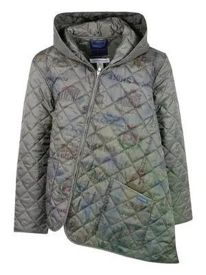 Comme Des Garçons Hooded Quilted Jacket - Grey