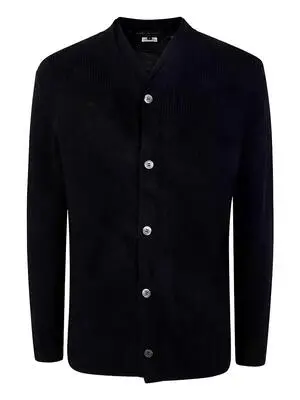 Comme Des Garçons Wool Cardigan - Blue