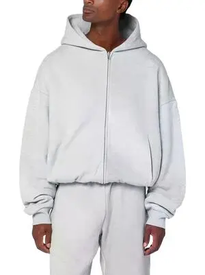 ENTIRE STUDIOS Cotton Zip-up Hoodie - Grey