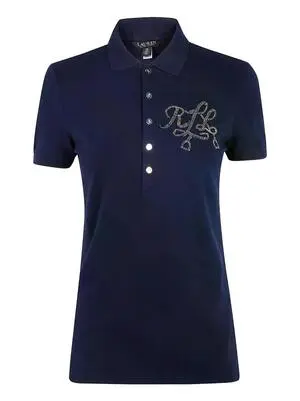 Ralph Lauren Logo-embroidered Polo Top - Blue
