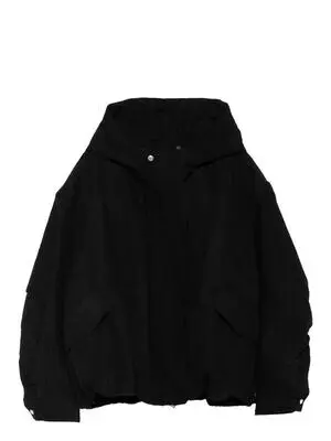 SONGZIO Hooded Wool-blend Jacket - Black