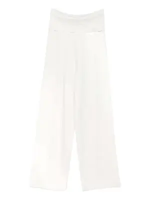 AYA MUSE Seam-detail Trousers - White