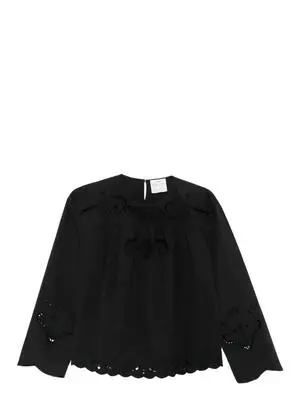 FORTE_FORTE Cut-out Blouse - Black