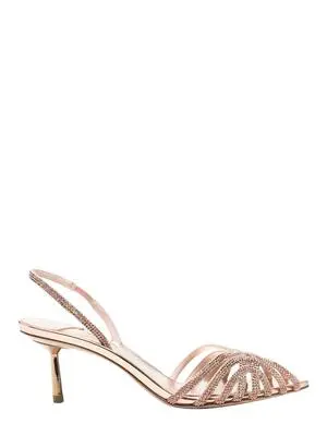 LE SILLA 60mm Metallic-finish Embellished Sandals - Pink